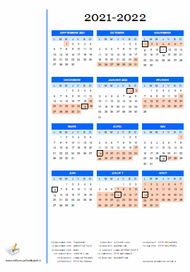 Imprimer gratuitement des calendriers, agendas et emplois du temps